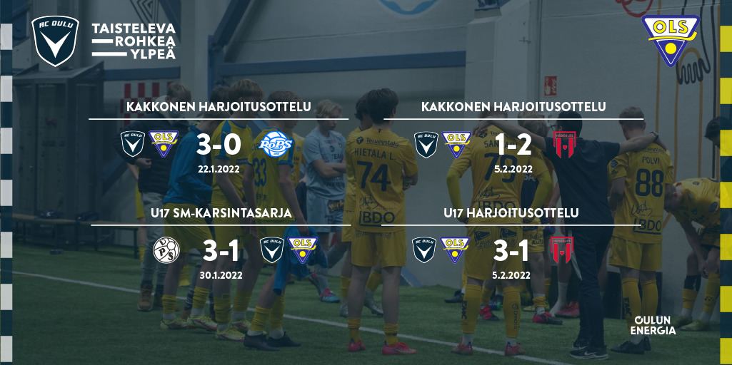 AC Oulu / OLS -joukkueet ovat myös aloittaneet kauden vuoden alusta ...